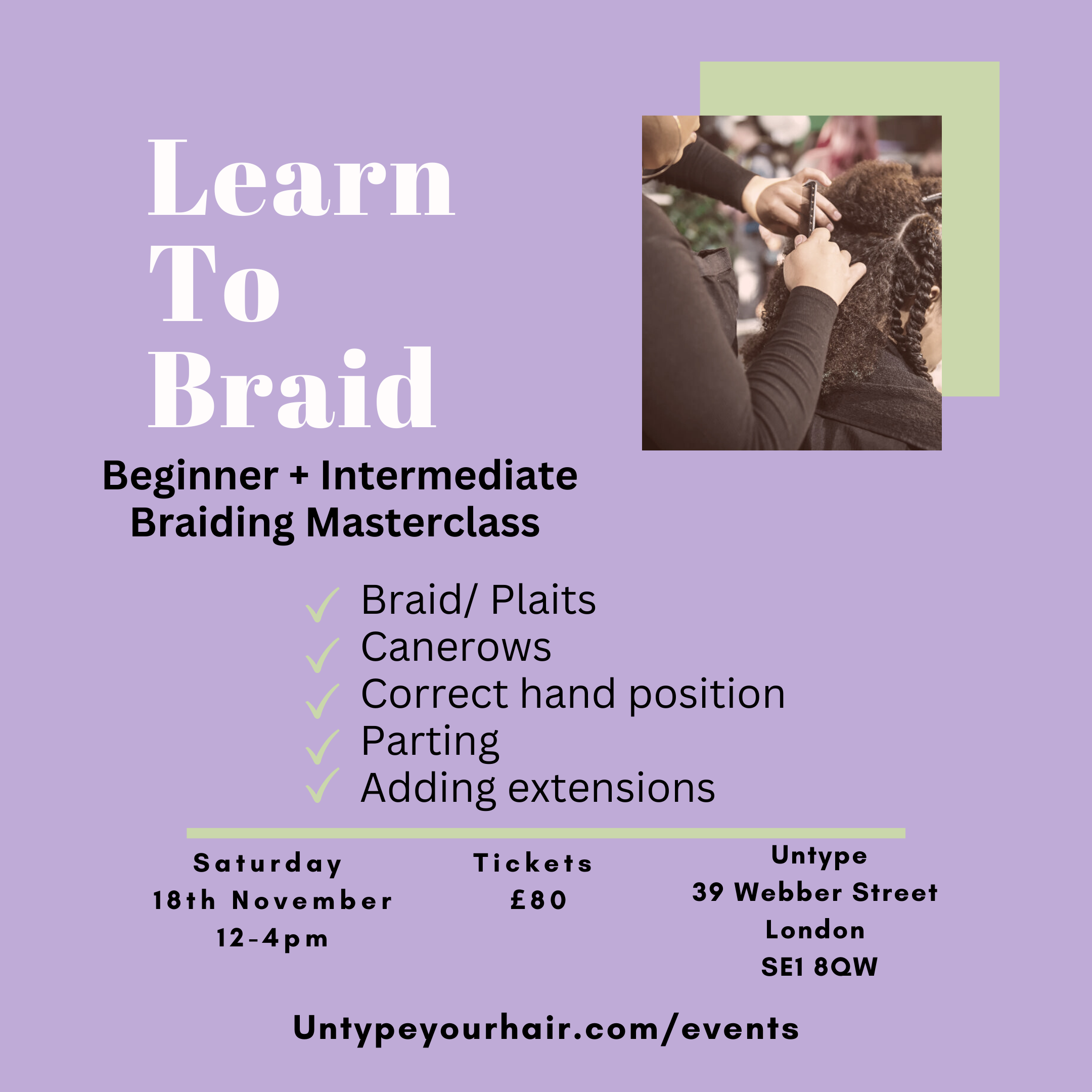 Learn To Braid - Beginner/ Intermediate Class — Untype