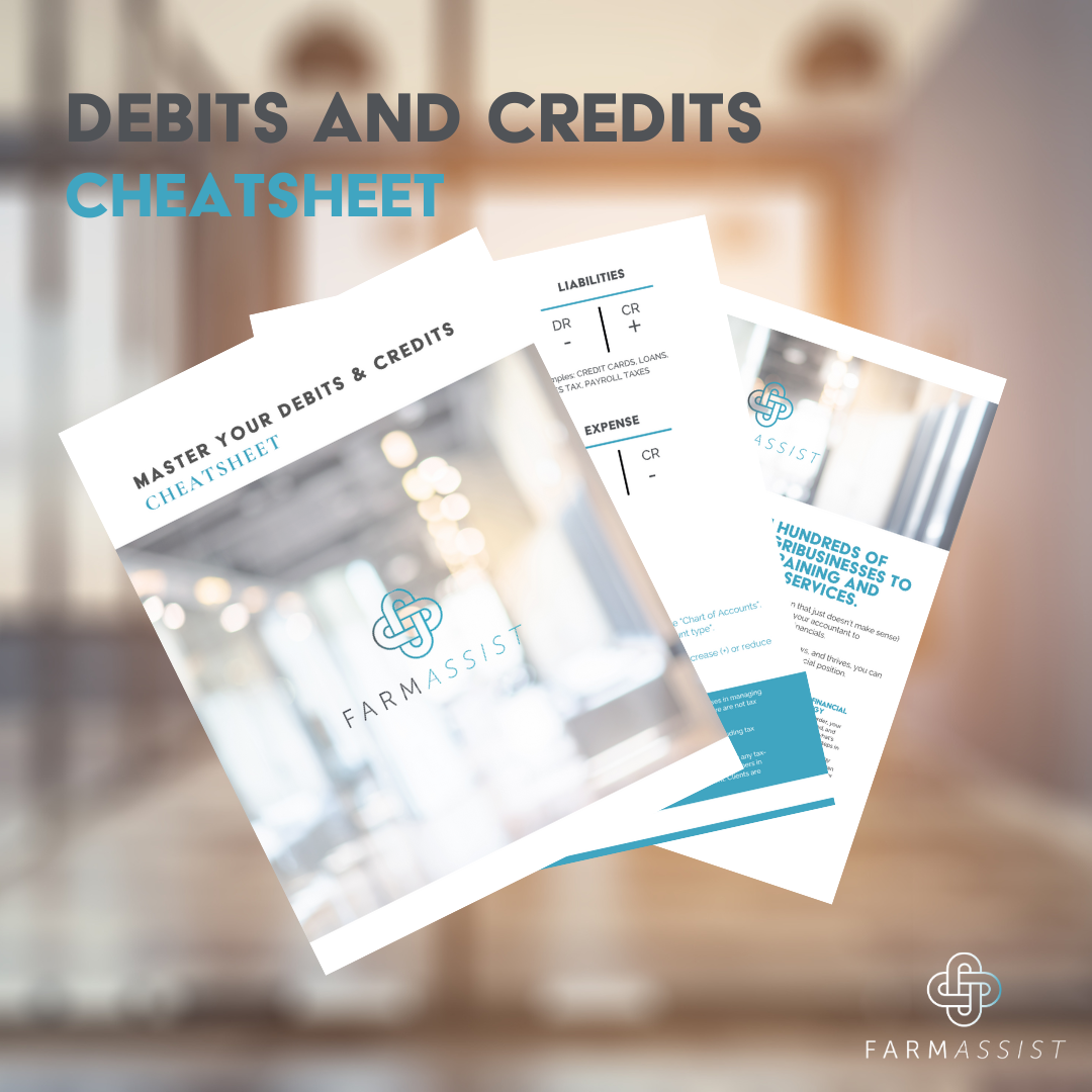 Debits & Credits Cheatsheet — Empire Ag