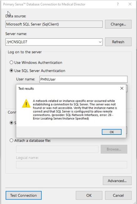 Troubleshooting tips — Primary Sense