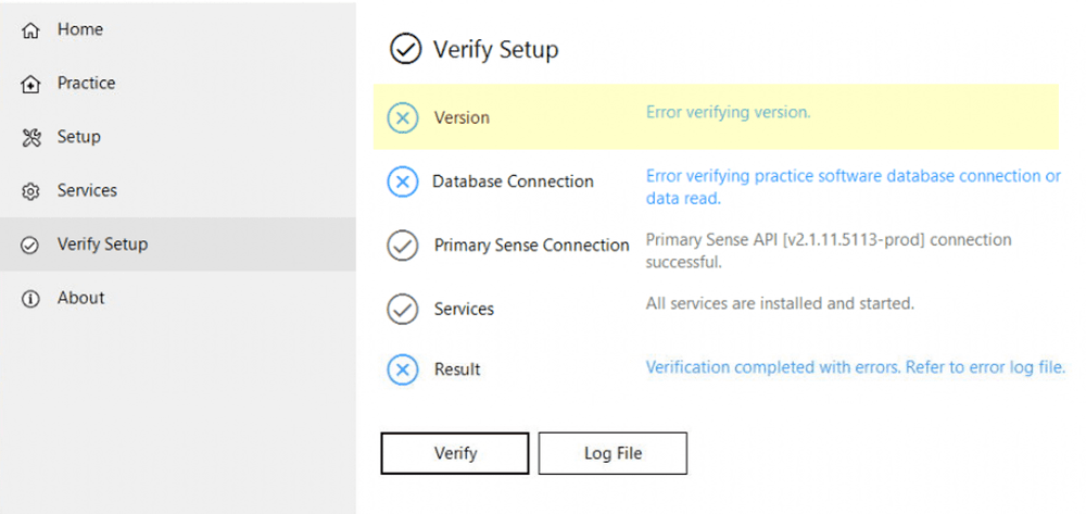 Troubleshooting tips — Primary Sense