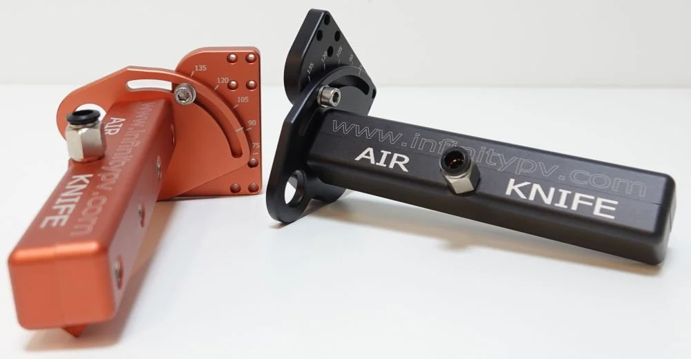 Air knifes for drying and rapid quenching of coated thin films — infinityPV