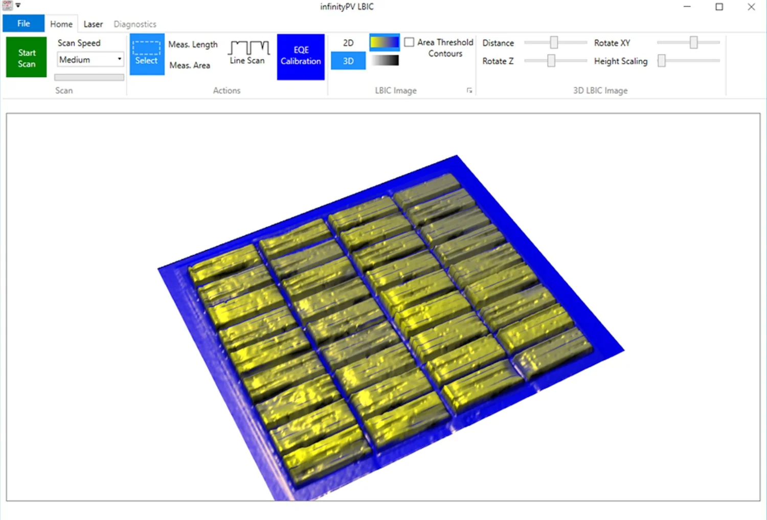 Laser beam induced current (LBIC) software — infinityPV