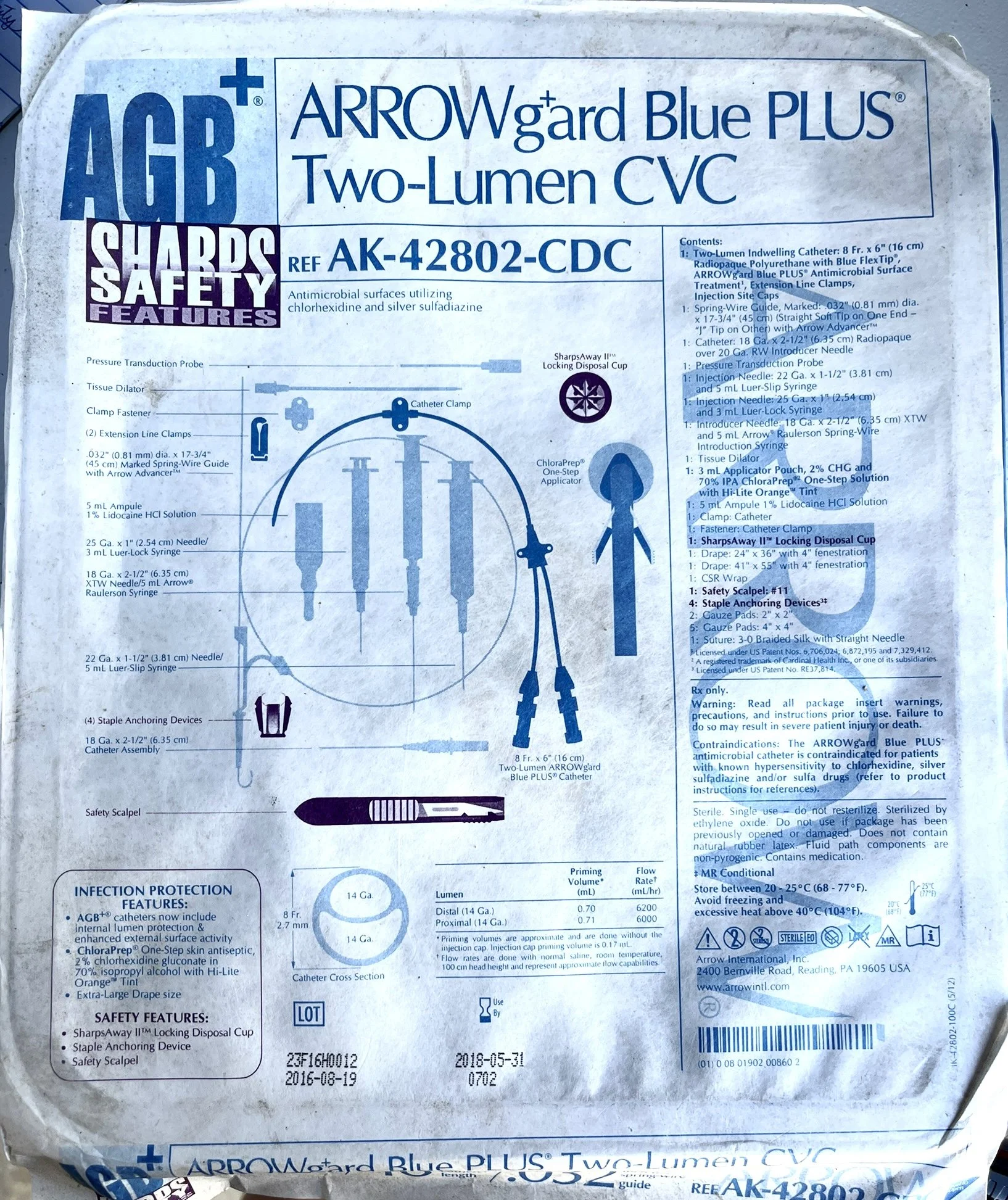 Two-Lumen CVC Kit 8F — EarthSmart Medical Resource | Atlanta, Georgia