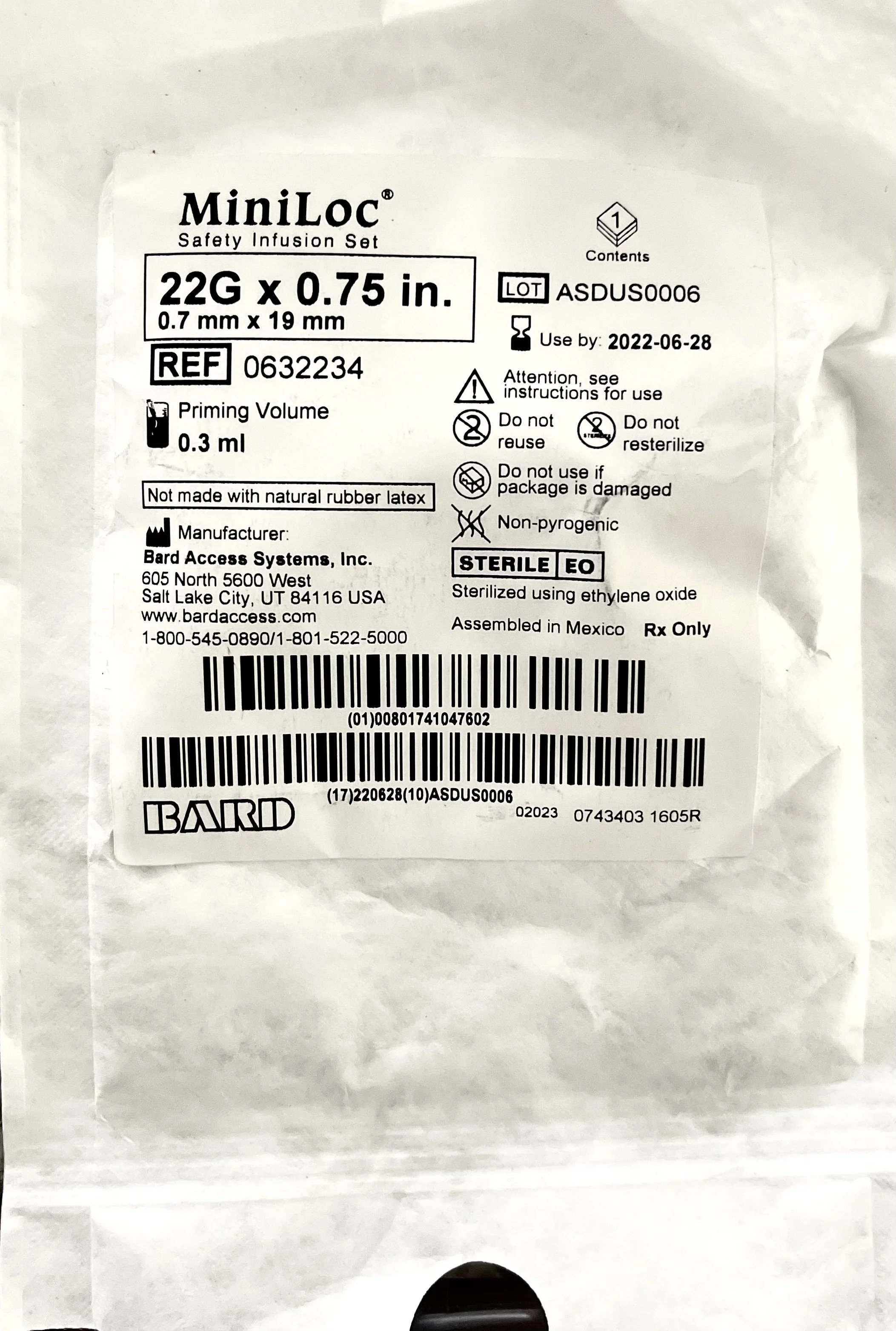 MiniLoc™ Safety Infusion Sets - Set of 25 — EarthSmart Medical Resource ...