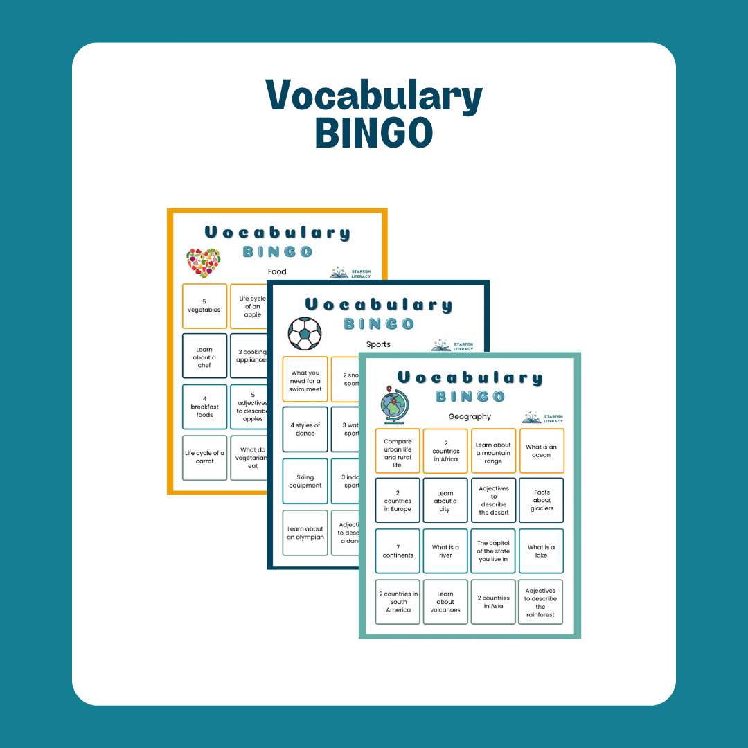Vocabulary BINGO — Starfish Literacy