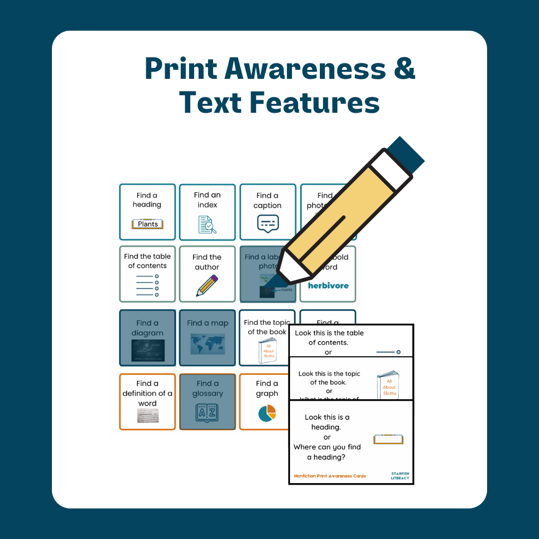 Print Awareness & Text Features — Starfish Literacy