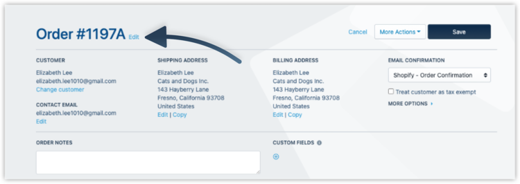 How to change Shopify order number — Cleverific