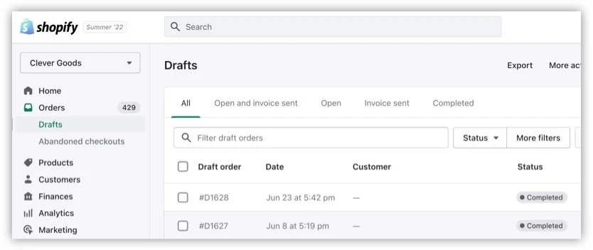 What are draft orders on Shopify and how to use them — Cleverific