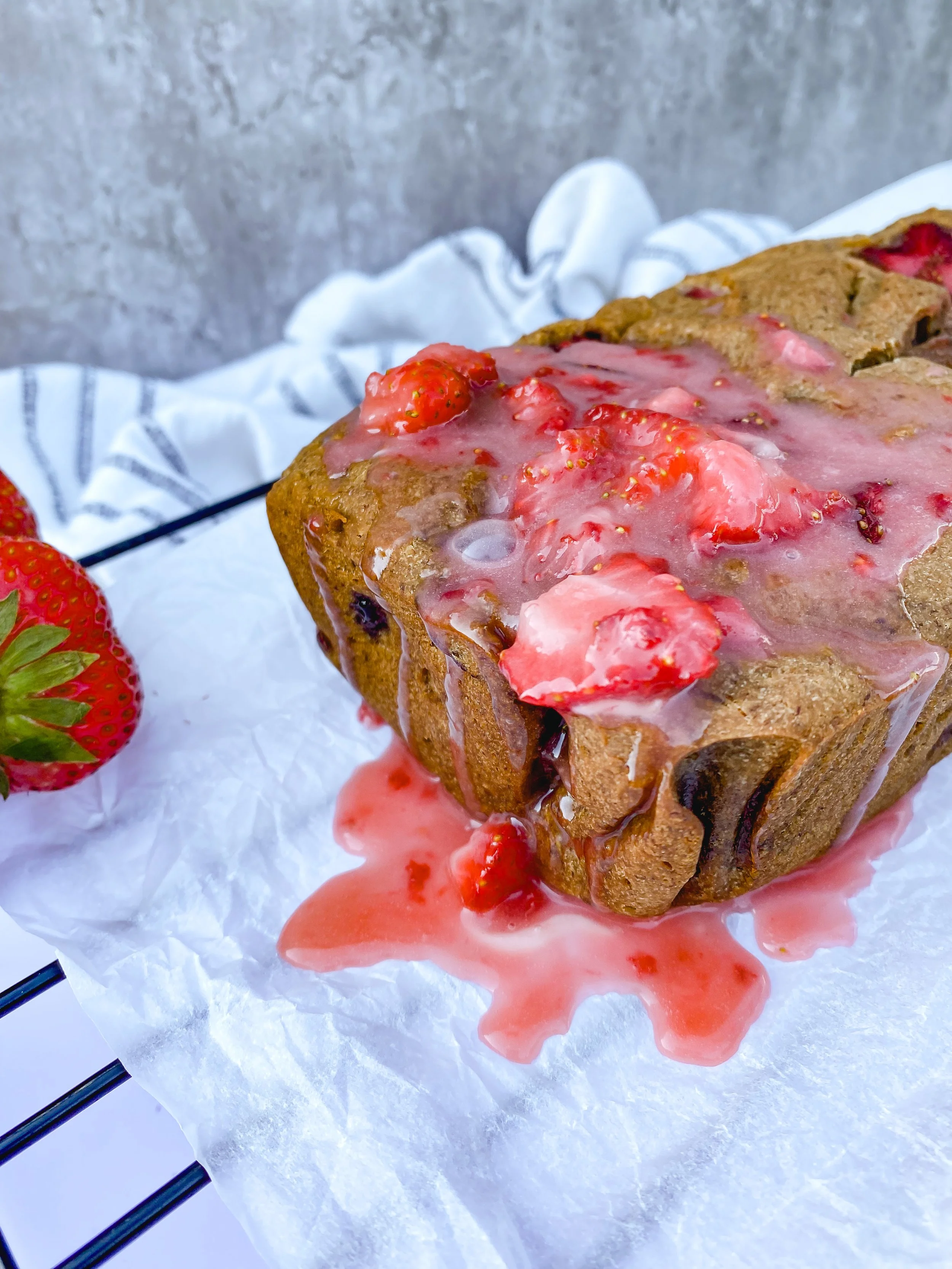 Strawberry Bread With Glaze