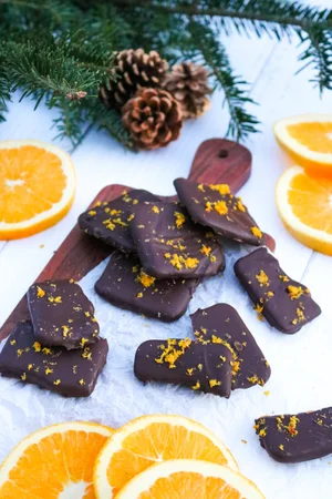 Dark Chocolate Orange Gluten Free Graham Crackers | Cathleen Crobons