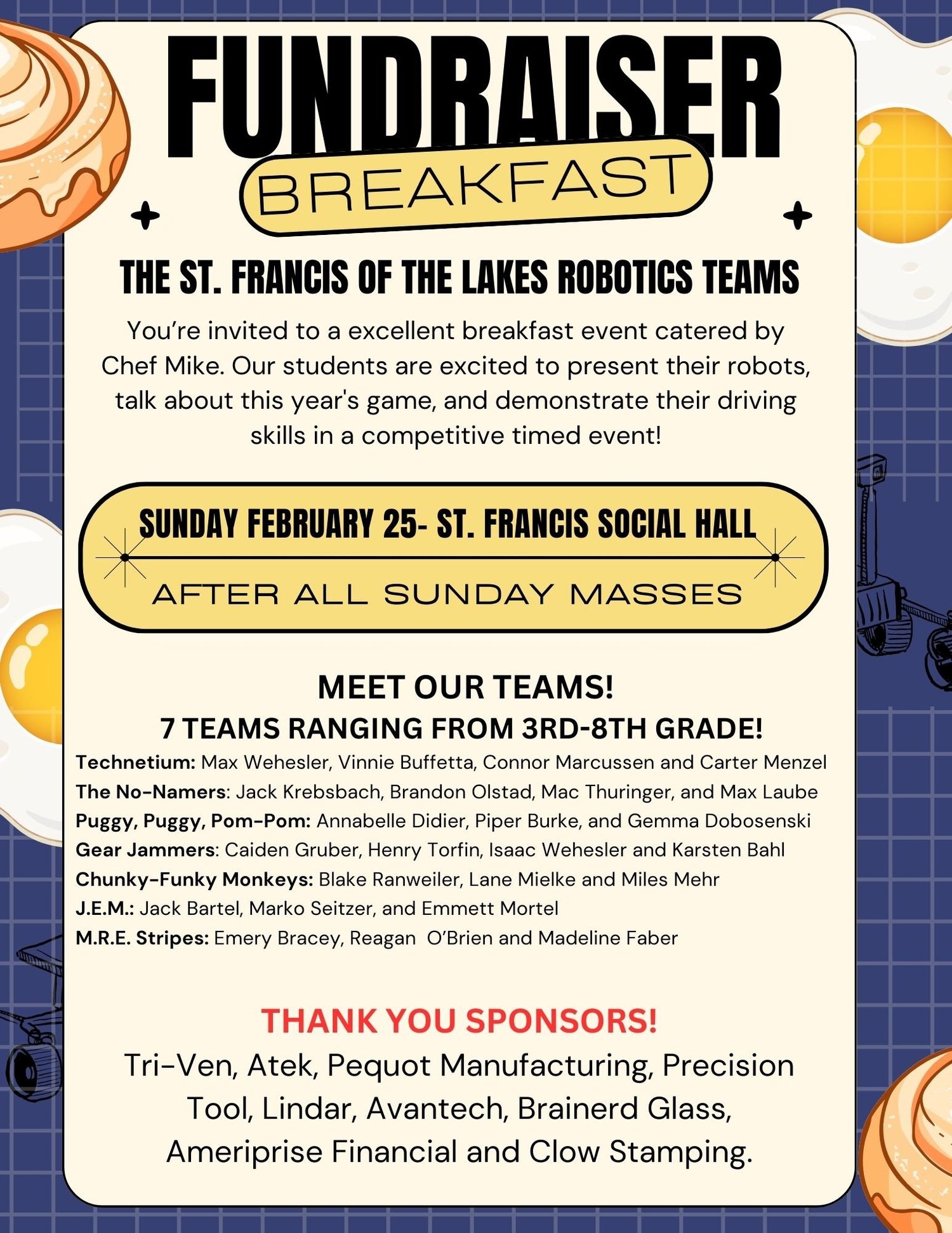 SFOLS Robotics Team Fundraiser — Brainerd Catholic