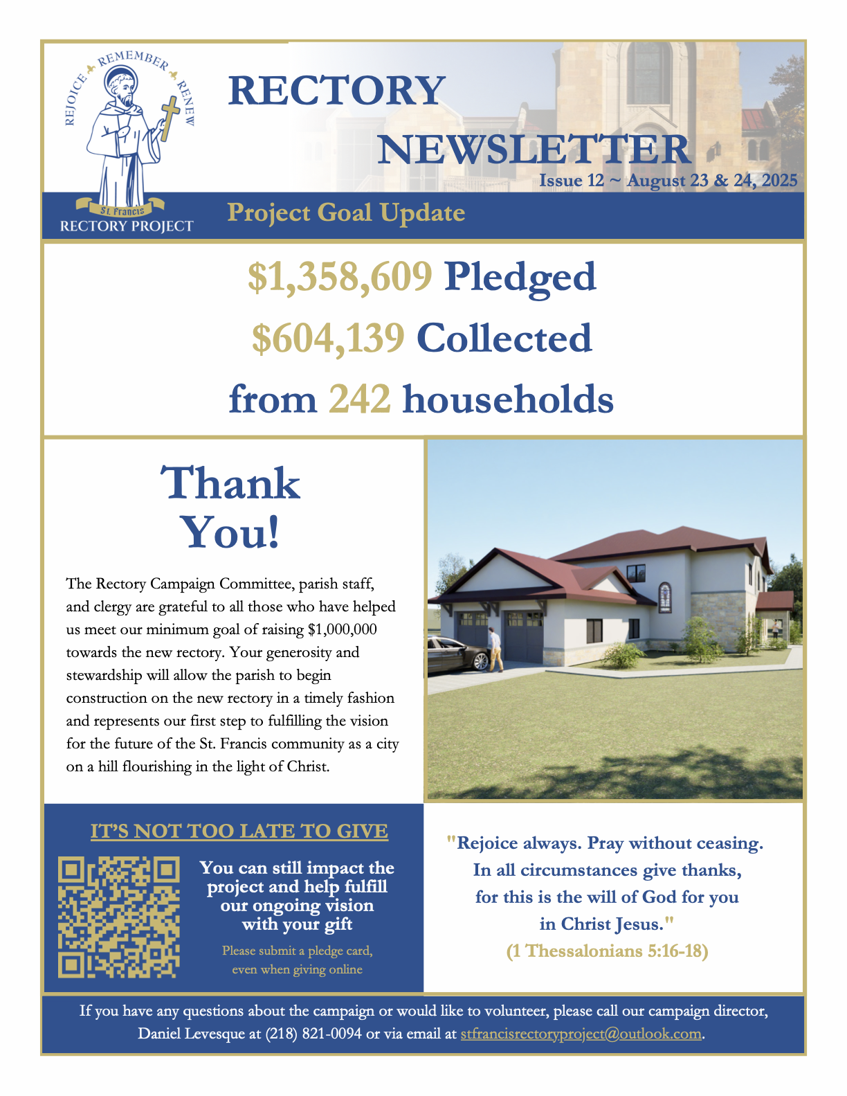 St. Francis Rectory Project Newsletter - Issue 12 — Brainerd Catholic
