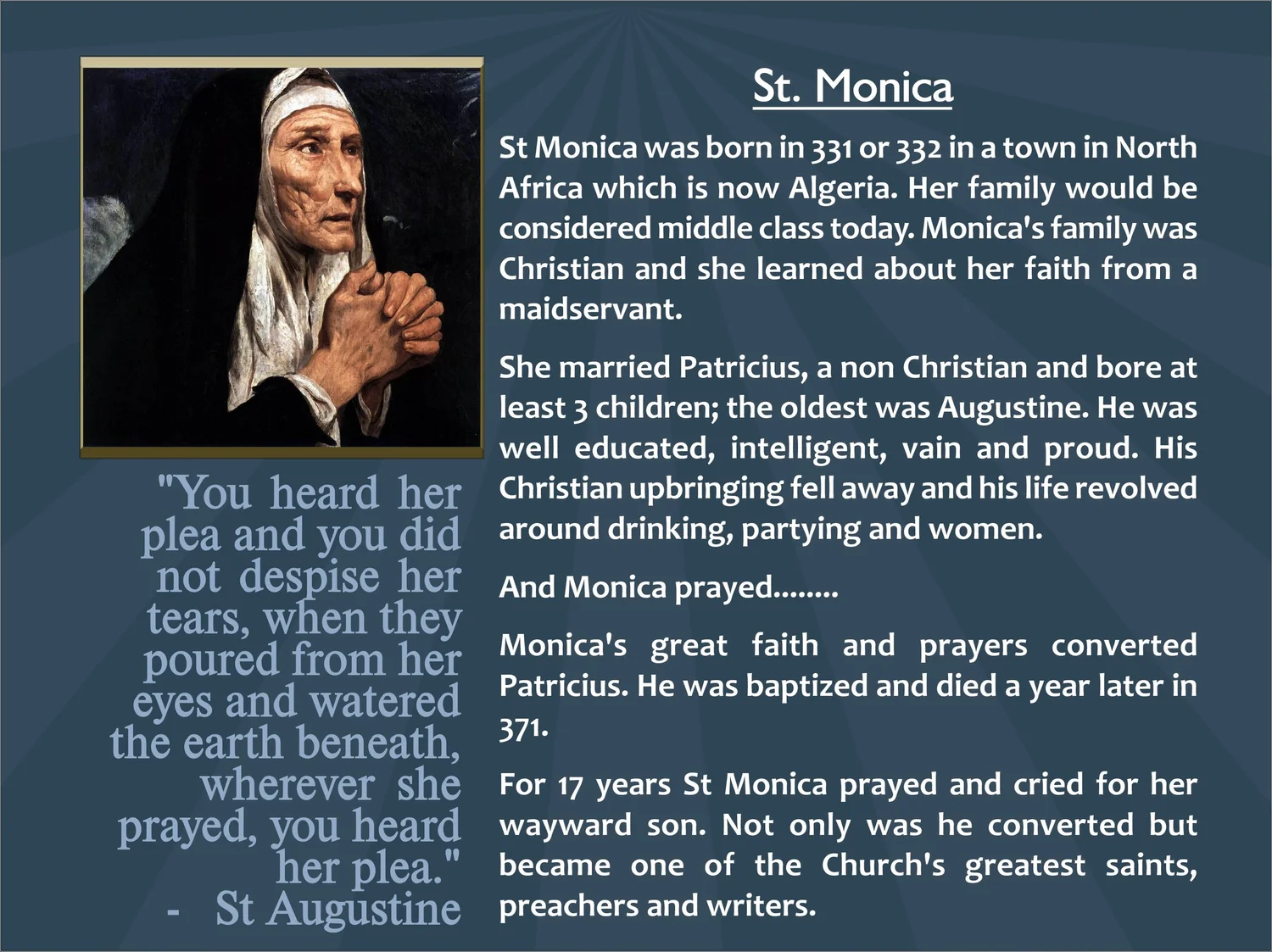 Saint Monica Persistent Prayers — Brainerd Catholic
