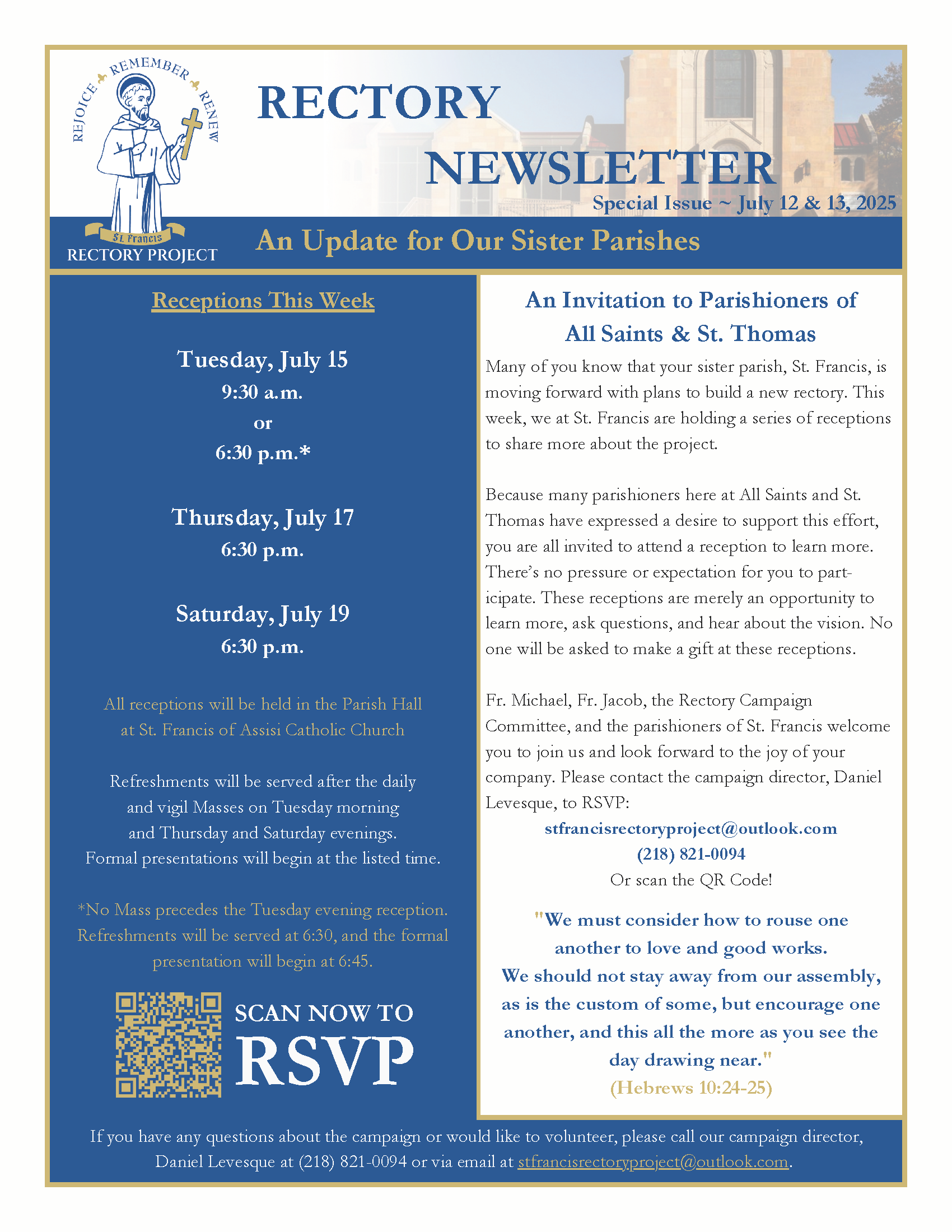 St Francis Rectory Project newsletter - Update for All Saints & St ...