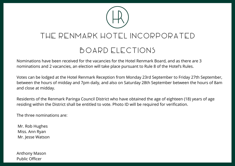 What's On — Hotel Renmark