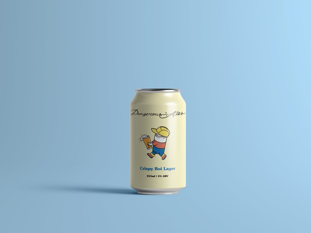 Dangerous Ales craft beer cans – including Crispy Boi Lager and Hazy IPA