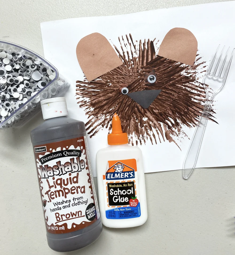 Painting with Forks Process Art — My Preschool Place