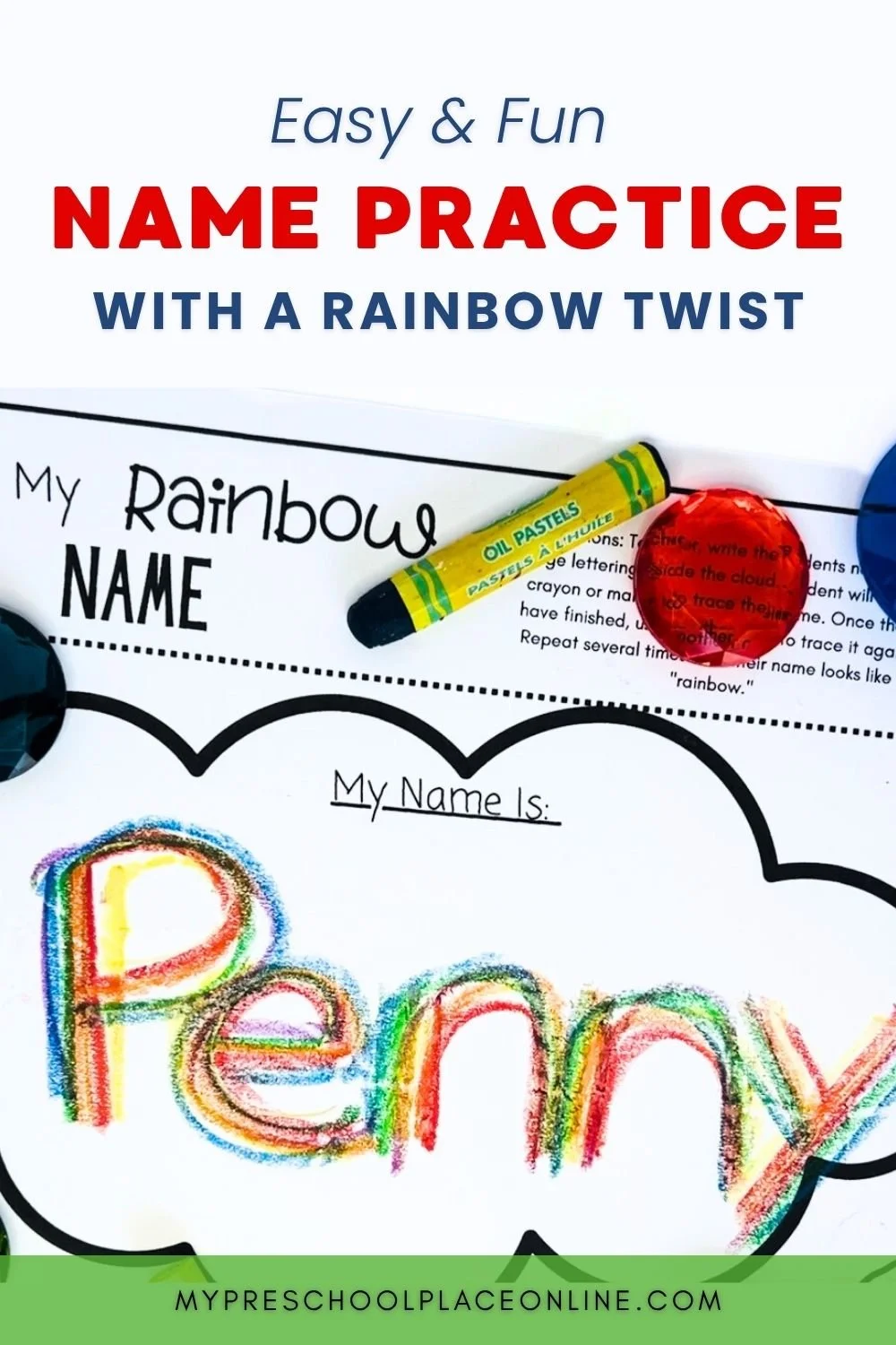 Name Rainbow Writing [free download] — My Preschool Place