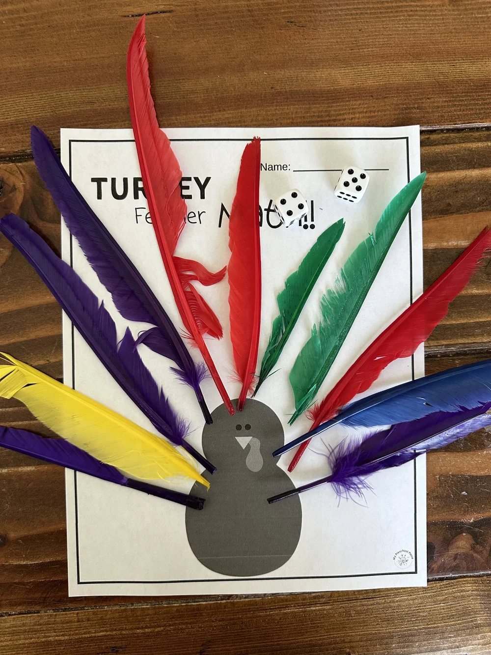 Turkey Feather Math [free download] — My Preschool Place