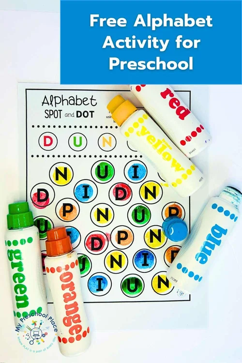 Alphabet Spot and Dot Activity [free download] — My Preschool Place