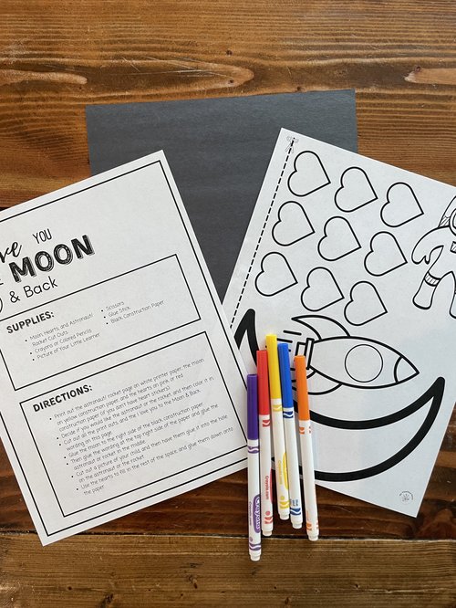 Love You to the Moon Valentine's Day Craft [free download] — My ...