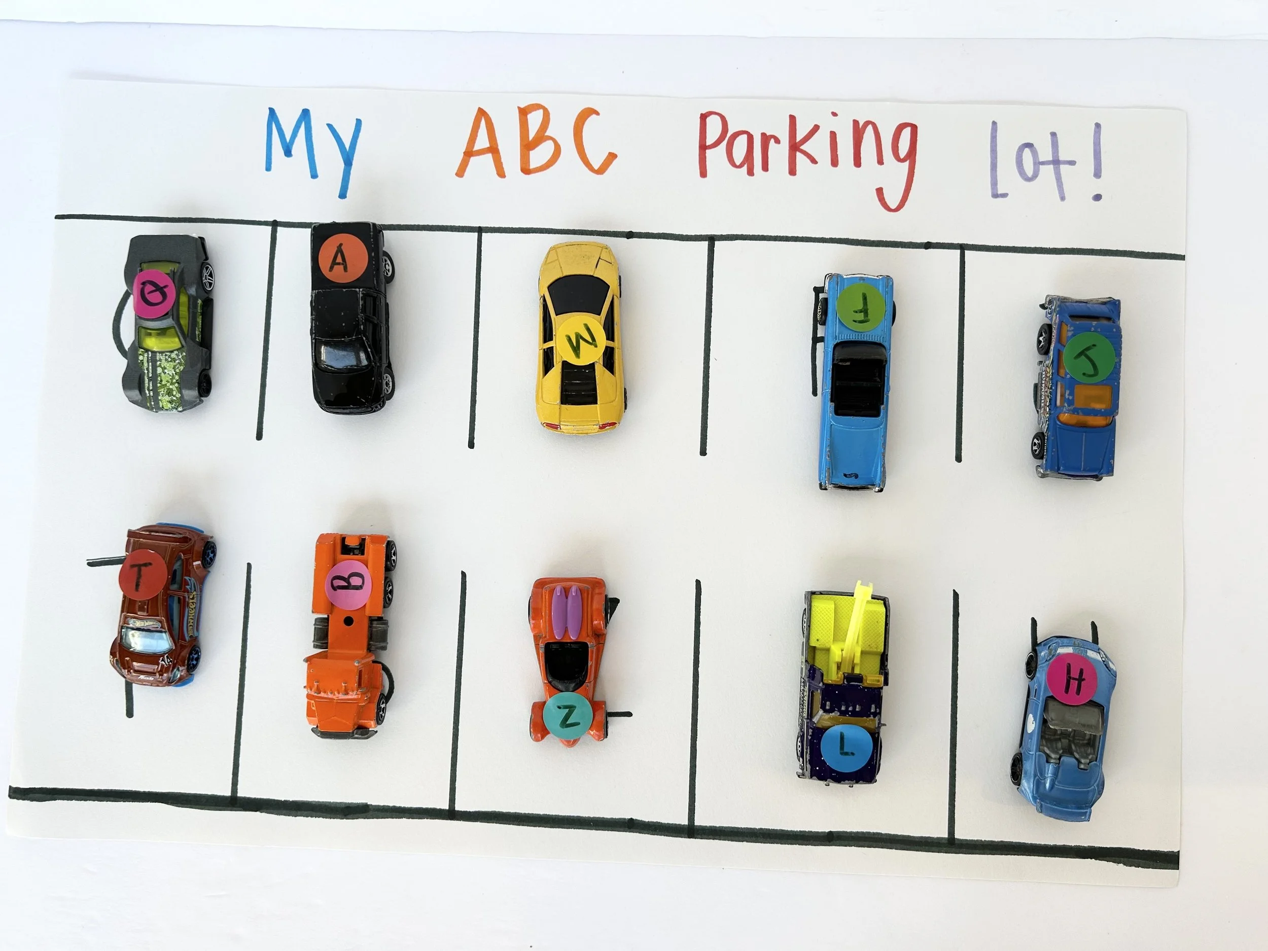 Alphabet Parking Lot Activity — My Preschool Place