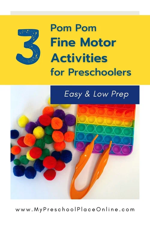 3 Simple Fine Motor Activities Using Pom Poms — My Preschool Place