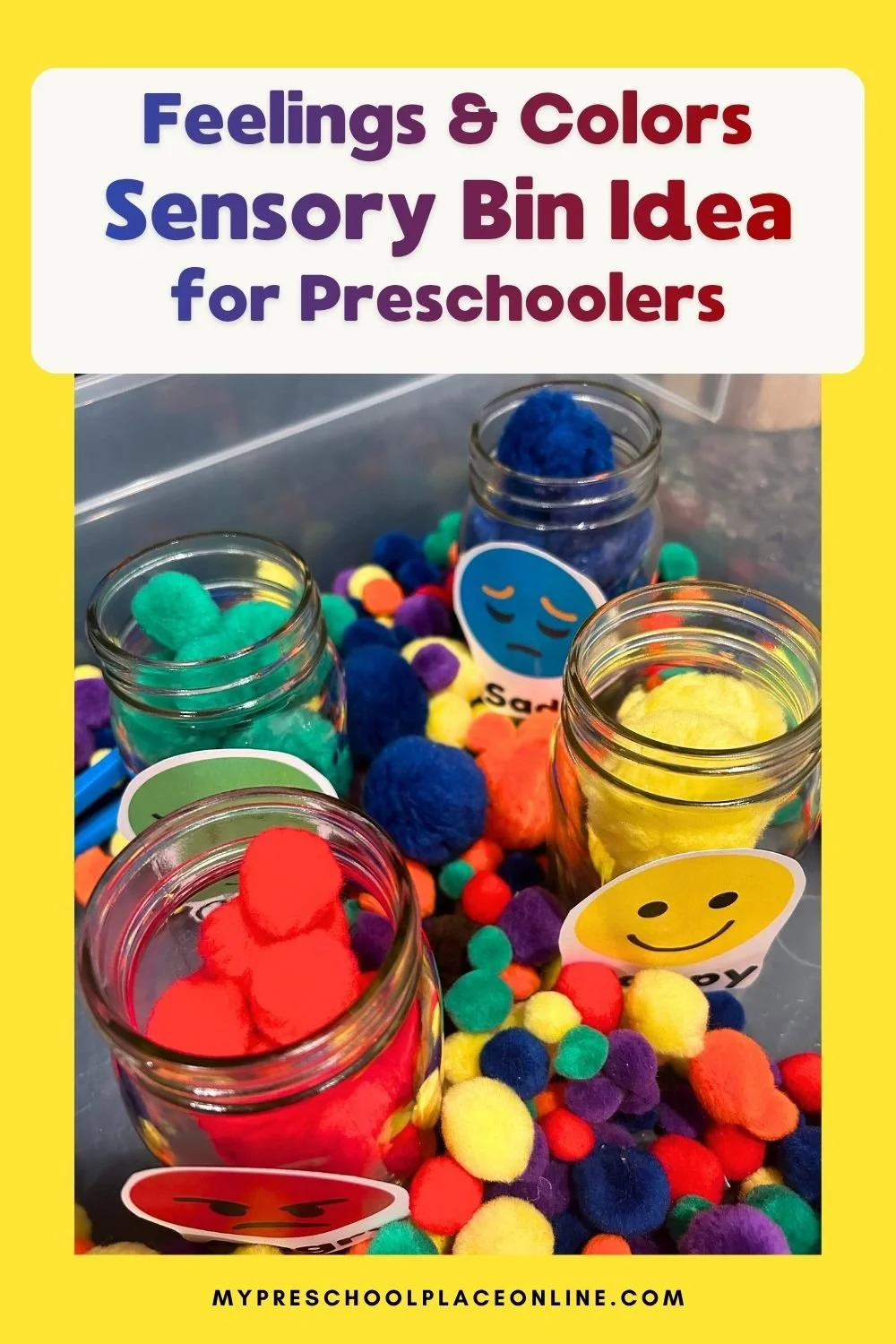 Emotions Sensory Bin (free download!) — My Preschool Place