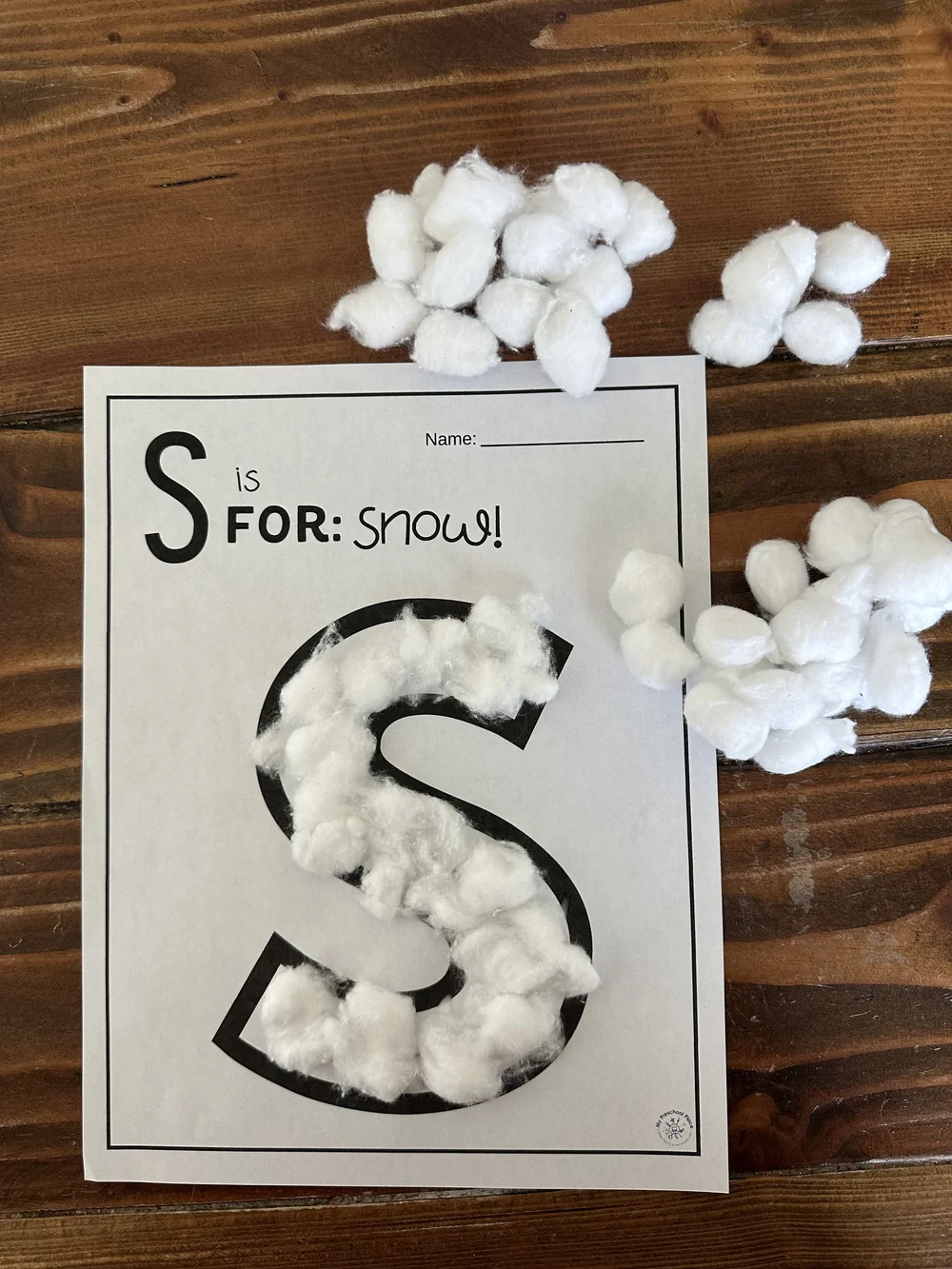 S is for Snow Preschool Literacy Activity [free download] — My ...