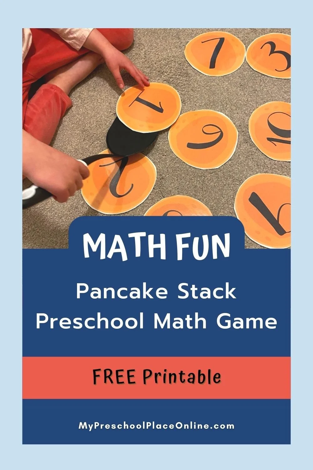 Pancake Stack Preschool Math Game [free download] — My Preschool Place
