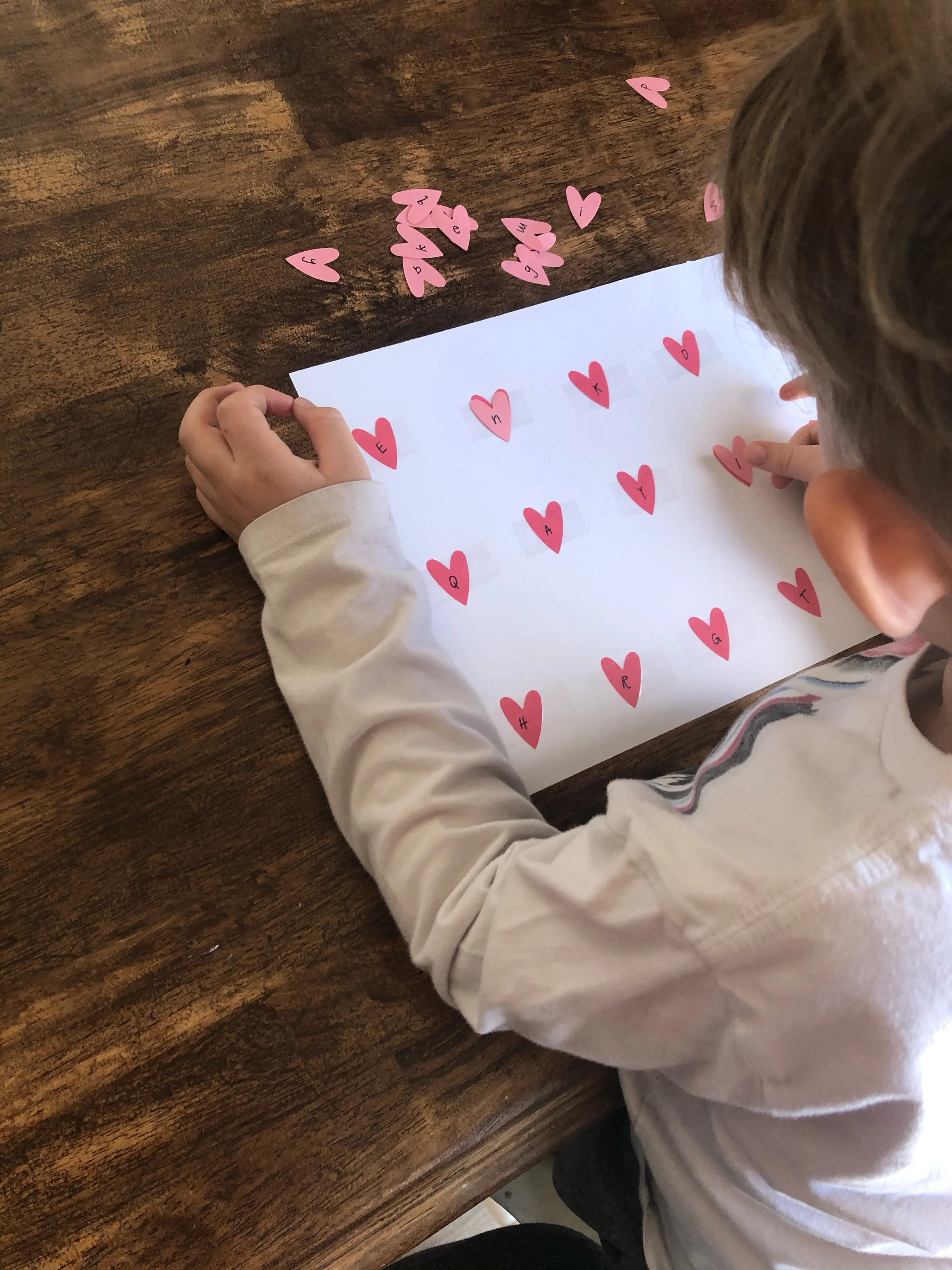 Heart Letter Matching Game — My Preschool Place