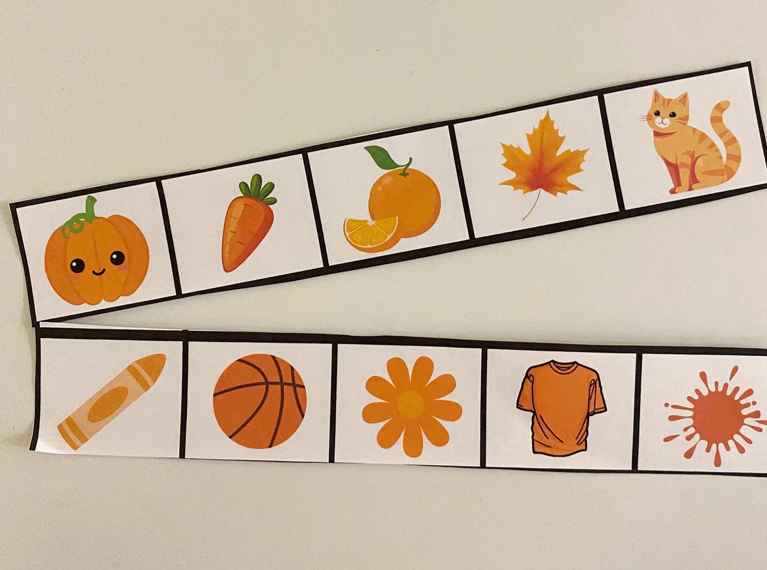 Color Orange Cutting Practice [free download] — My Preschool Place