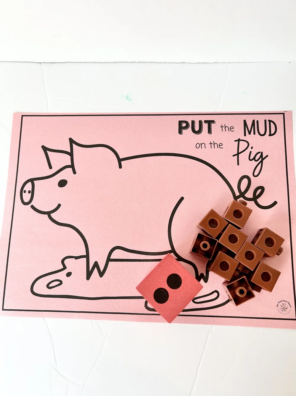 Put the Mud on the Pig Farm Math Game [free download] — My Preschool Place