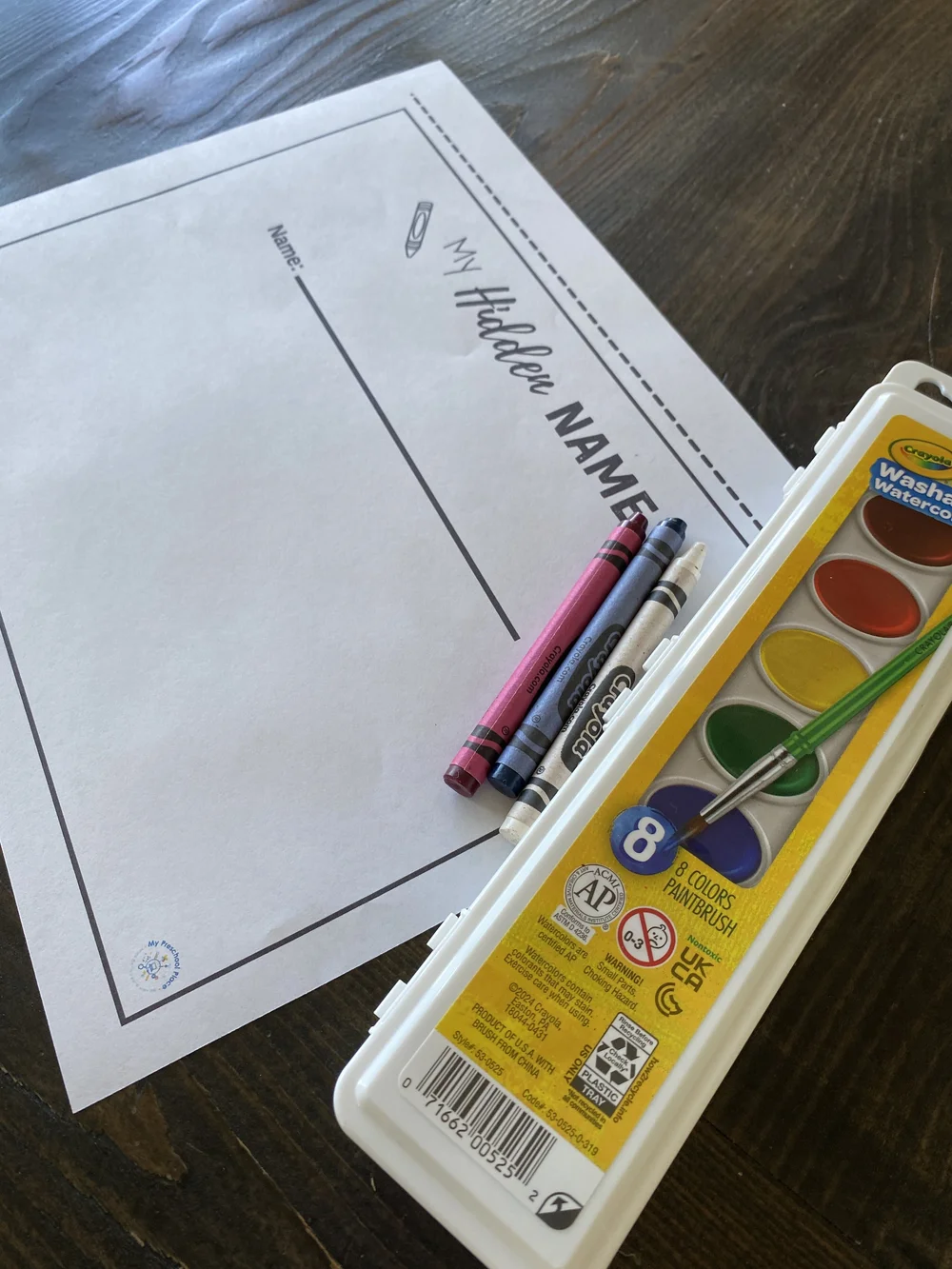 Hidden Name Art — My Preschool Place