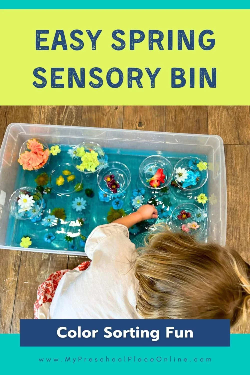 Flower Sensory Bin Play — My Preschool Place