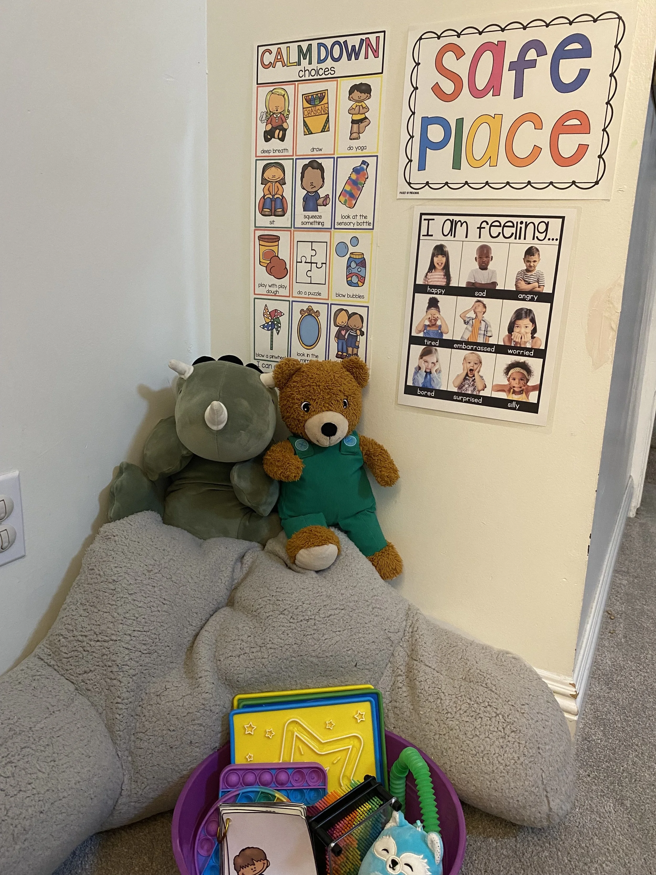 How to Use A “Safe Space” or “Calm Down Corner” at Home or in the Classroom — My Preschool Place