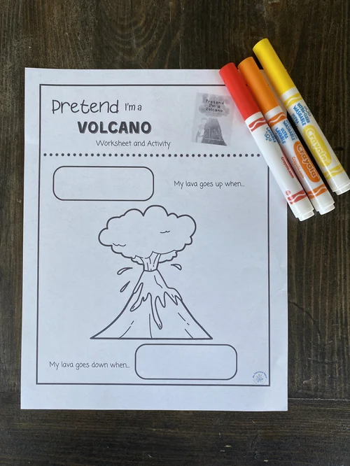 Pretend I’m A Volcano Activity — My Preschool Place