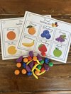 Fruit Sorting Activity [free download] — My Preschool Place