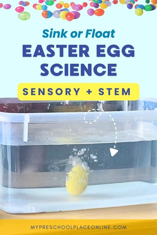 Easter Egg Sink or Float Science — My Preschool Place