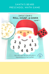 Santa’s Beard Roll, Count, and Cover — My Preschool Place