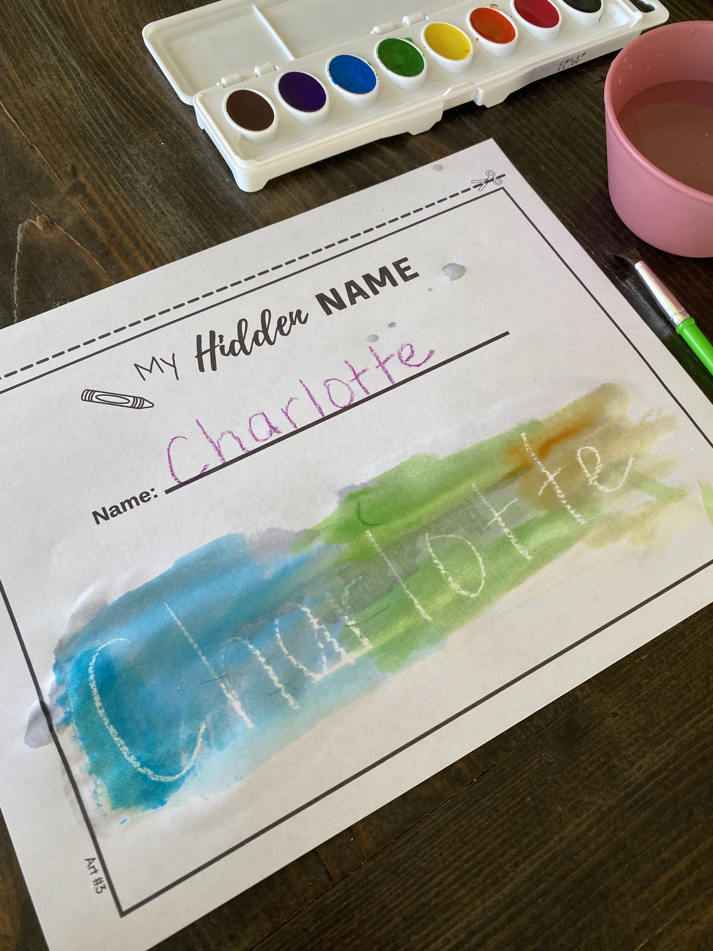 Hidden Name Art — My Preschool Place