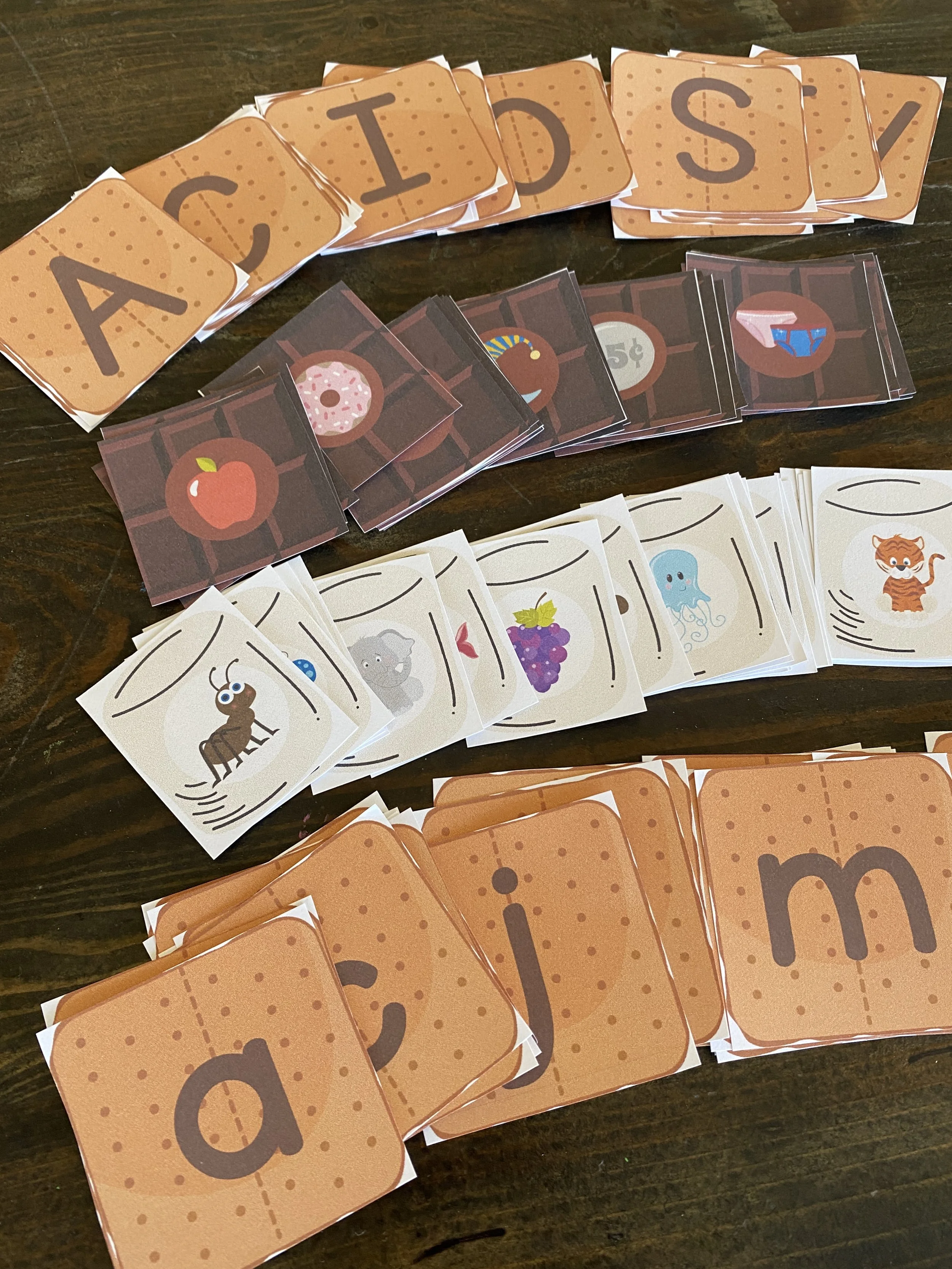 S’mores Match and Build Letter Game — My Preschool Place
