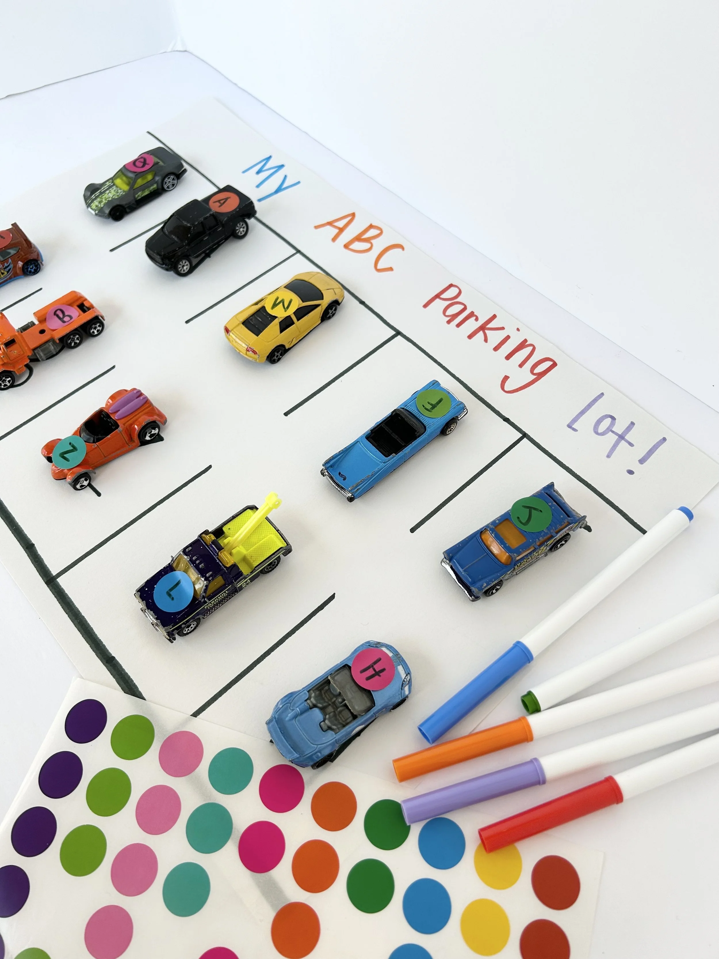 Alphabet Parking Lot Activity — My Preschool Place
