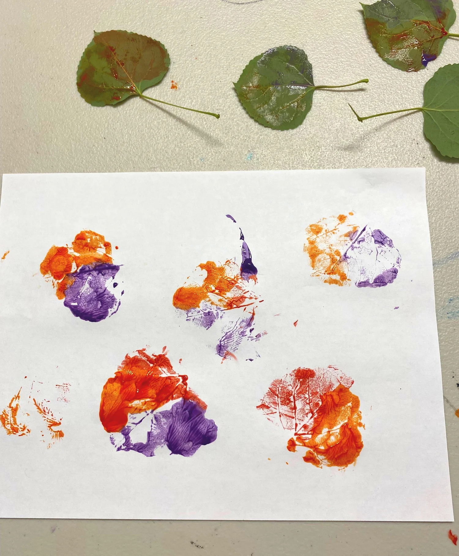 Leaf Print Process Art — My Preschool Place
