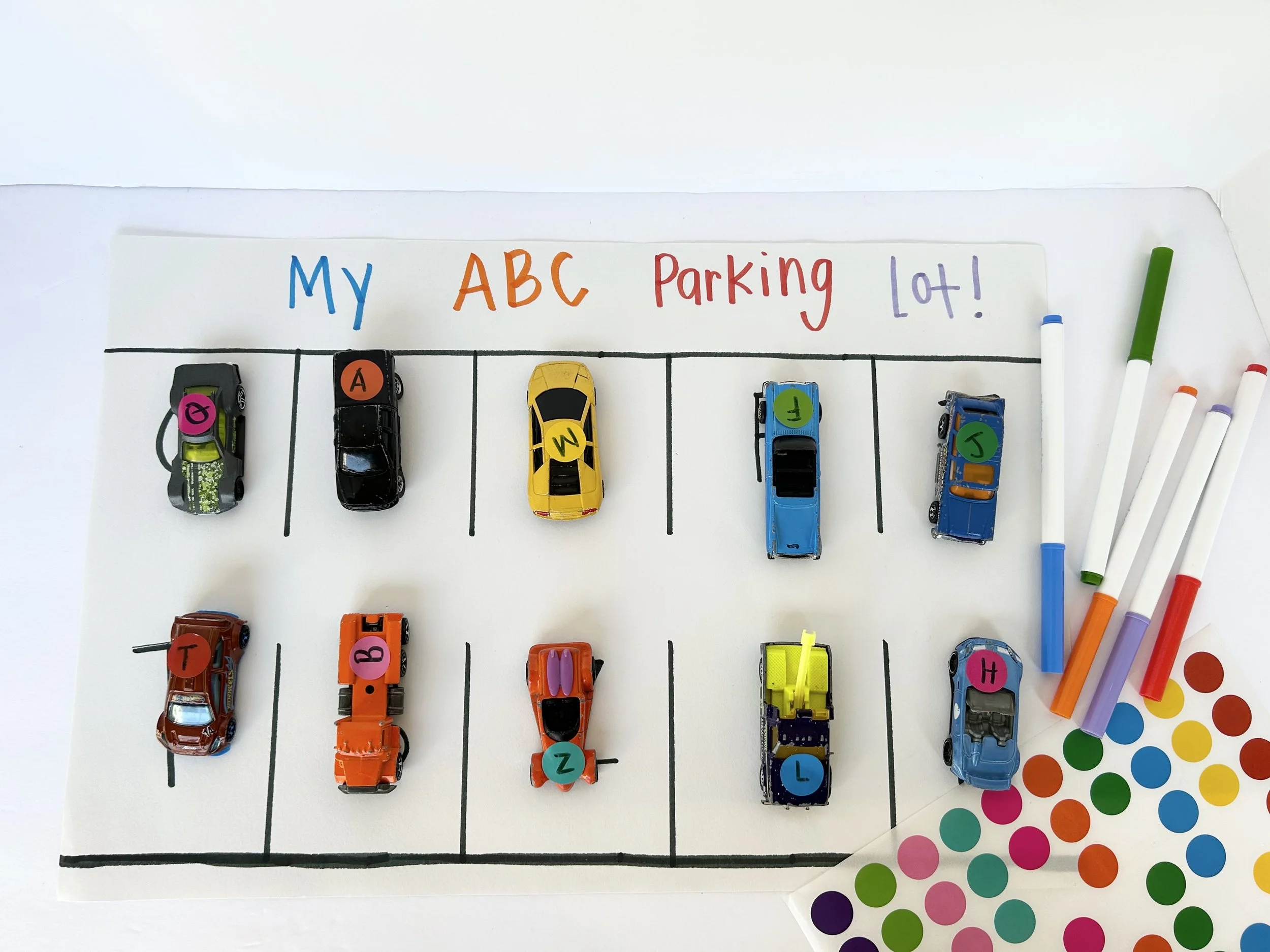 Alphabet Parking Lot Activity — My Preschool Place