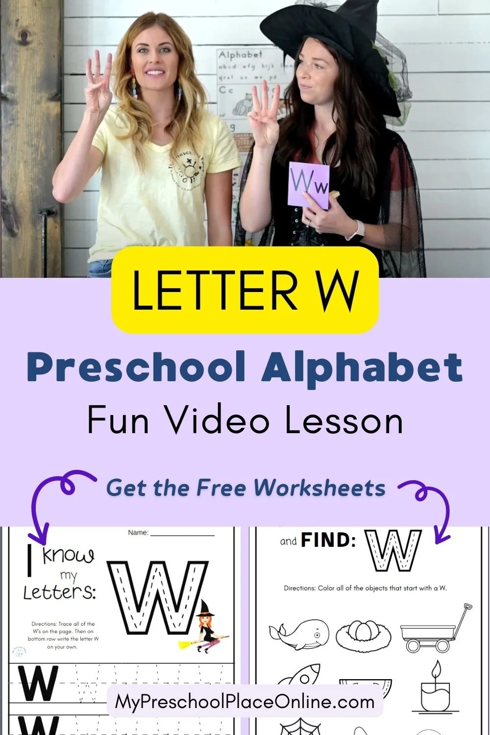 Letter W Free Online Preschool Lesson [free download] — My Preschool Place