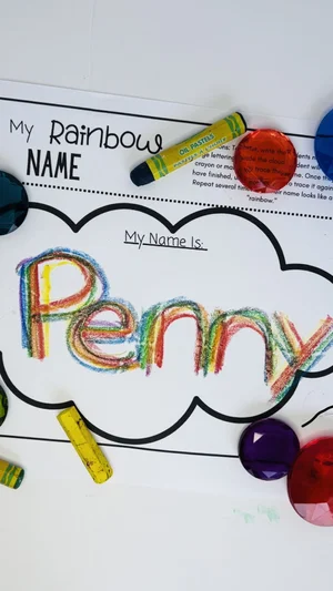 Name Rainbow Writing [free download] — My Preschool Place