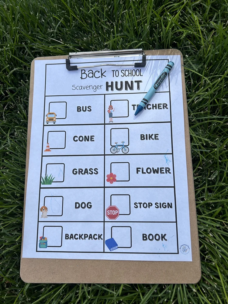 Back to School Scavenger Hunt [free download] — My Preschool Place