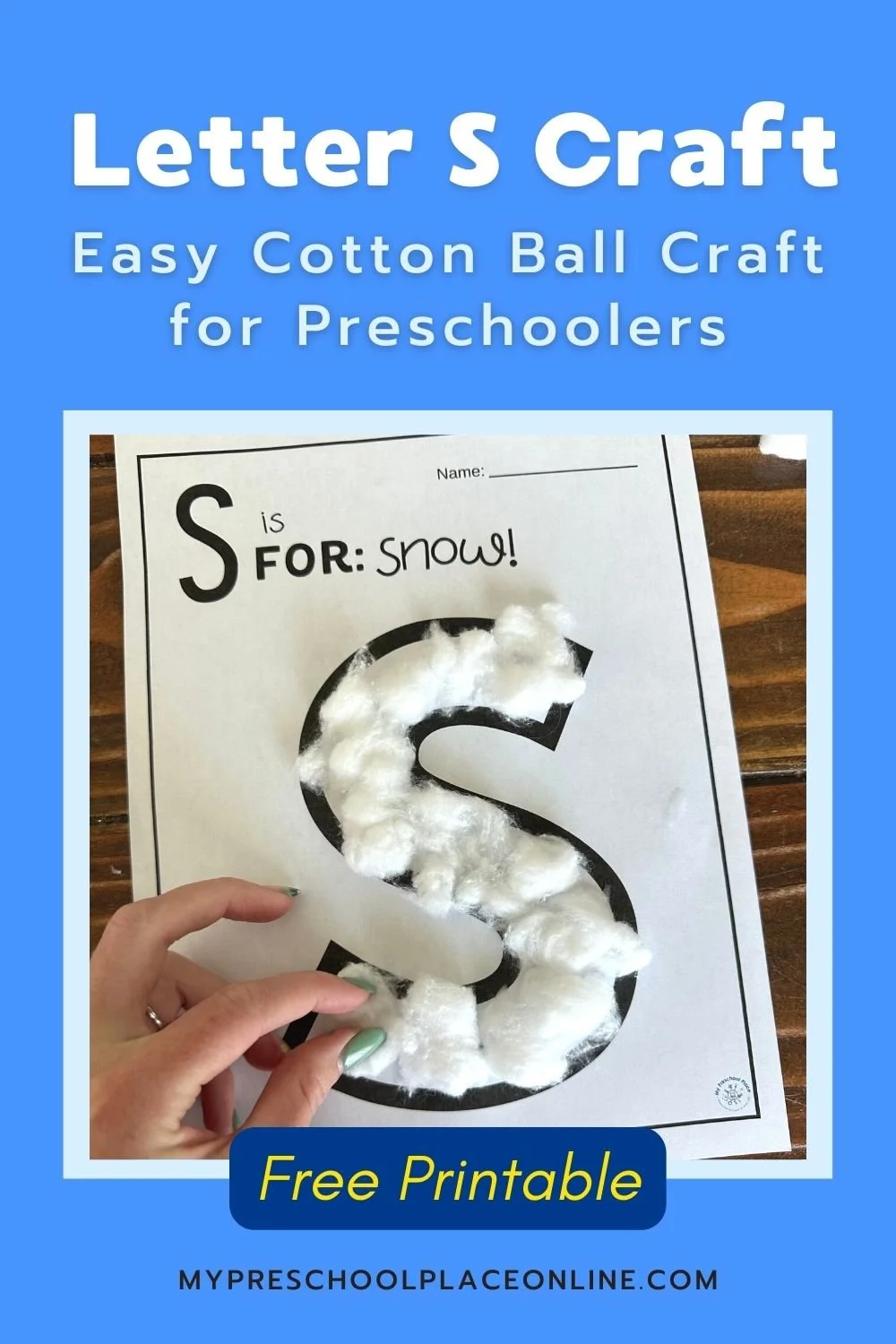 S is for Snow Preschool Literacy Activity [free download] — My ...