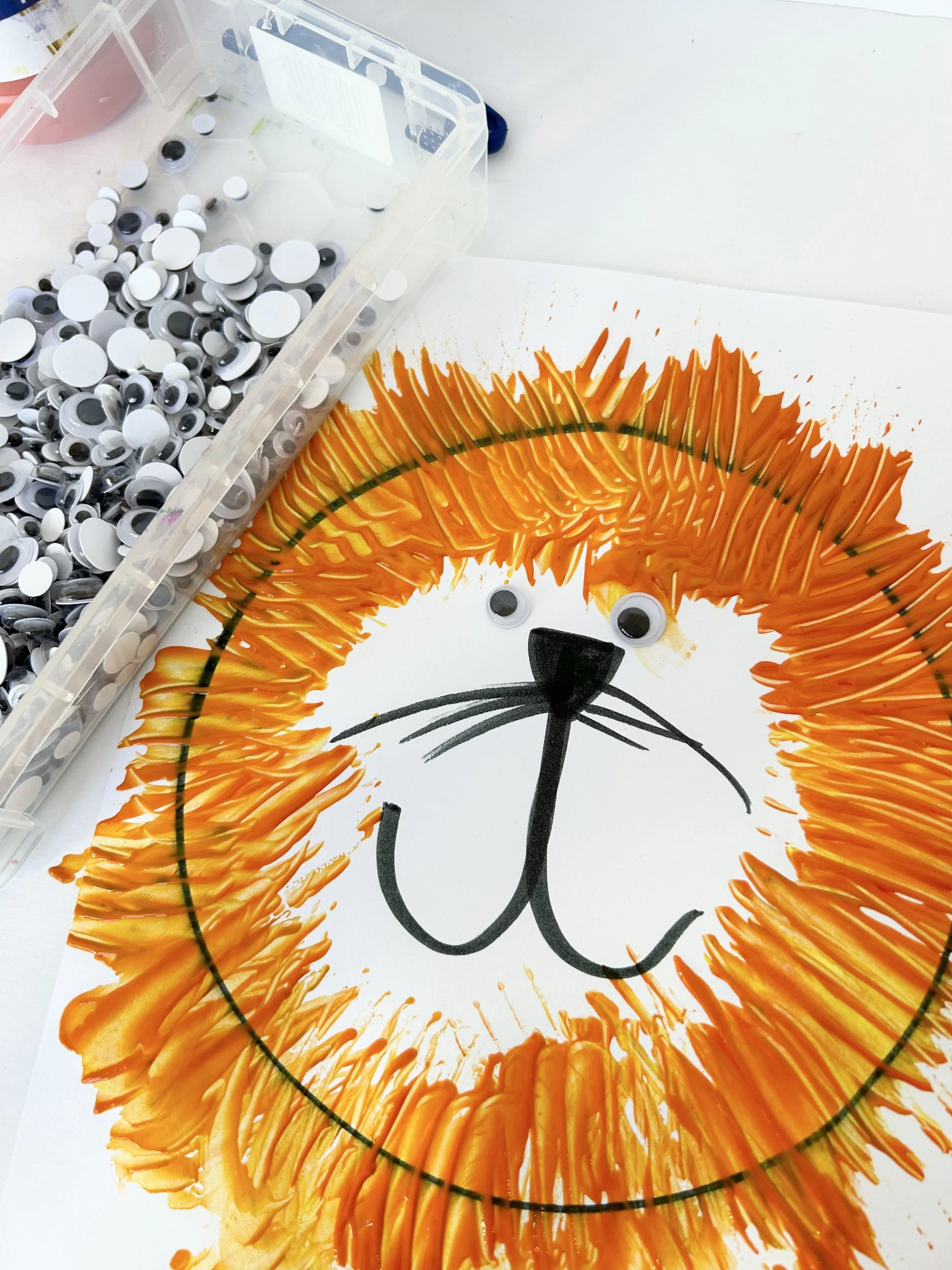 Fork Painted Lion and Weather Activity for Preschoolers [free download ...